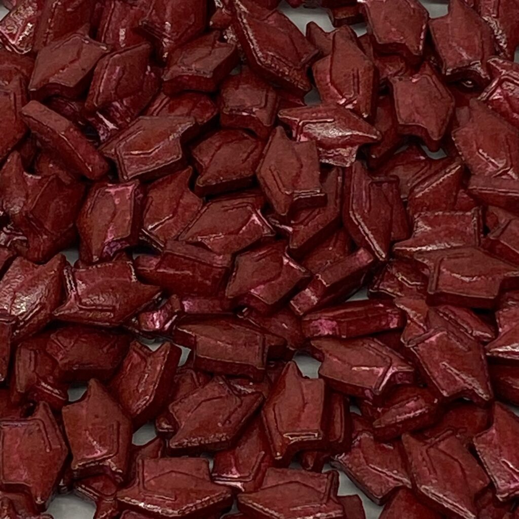 Shaped Thick Sprinkles – Graduation Caps BURGUNDY / MAROON – GD Baking ...